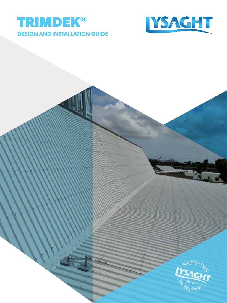 Trimdek: Design and Installation Guide | PDF | Roof | Screw