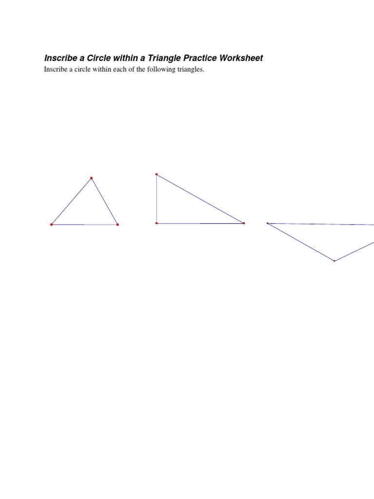 Construction of Incircle-Worksheet | PDF | Teaching Methods & Materials ...