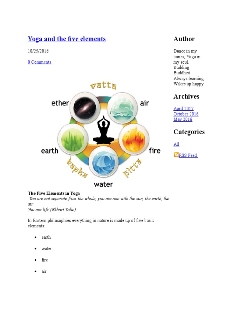 Yoga and The Five Elements | PDF | Yoga | Ayurveda