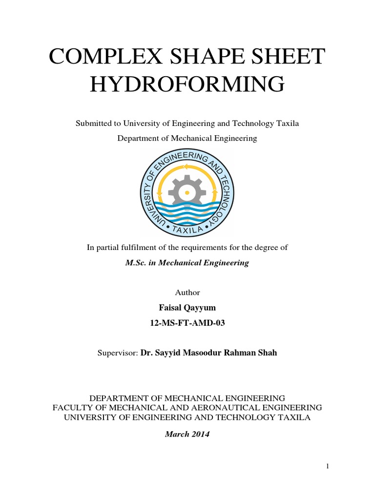 Hydroforming Complex Shape Sheets | PDF | Yield (Engineering) | Anisotropy