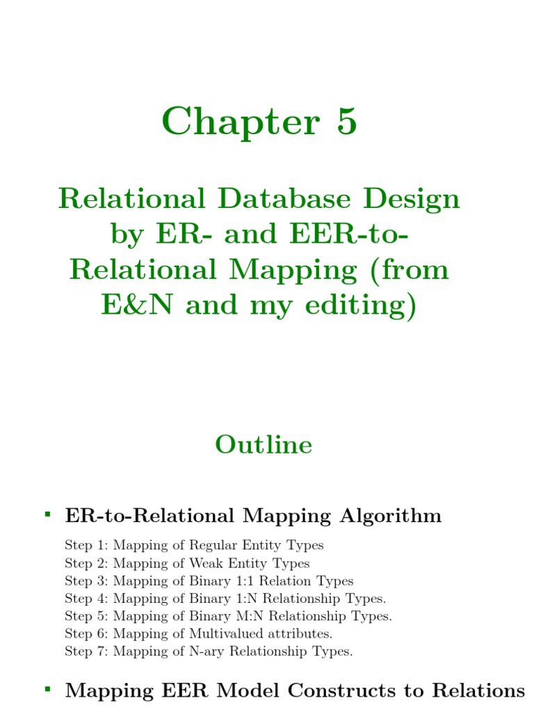 Ch5 Mapping Pdf Relational Database Inheritance Object Oriented 8181