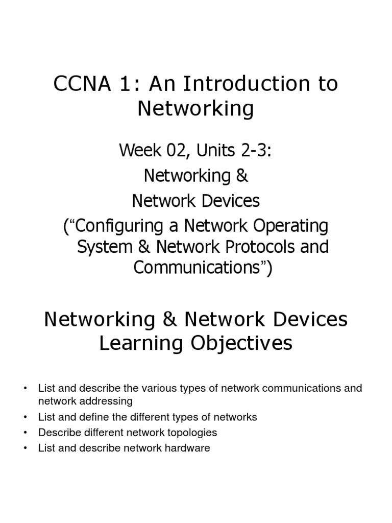Networking Basics: Devices & Protocols | PDF | Network Topology ...