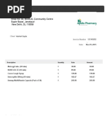 Physiotherapy Bill Format2 | PDF