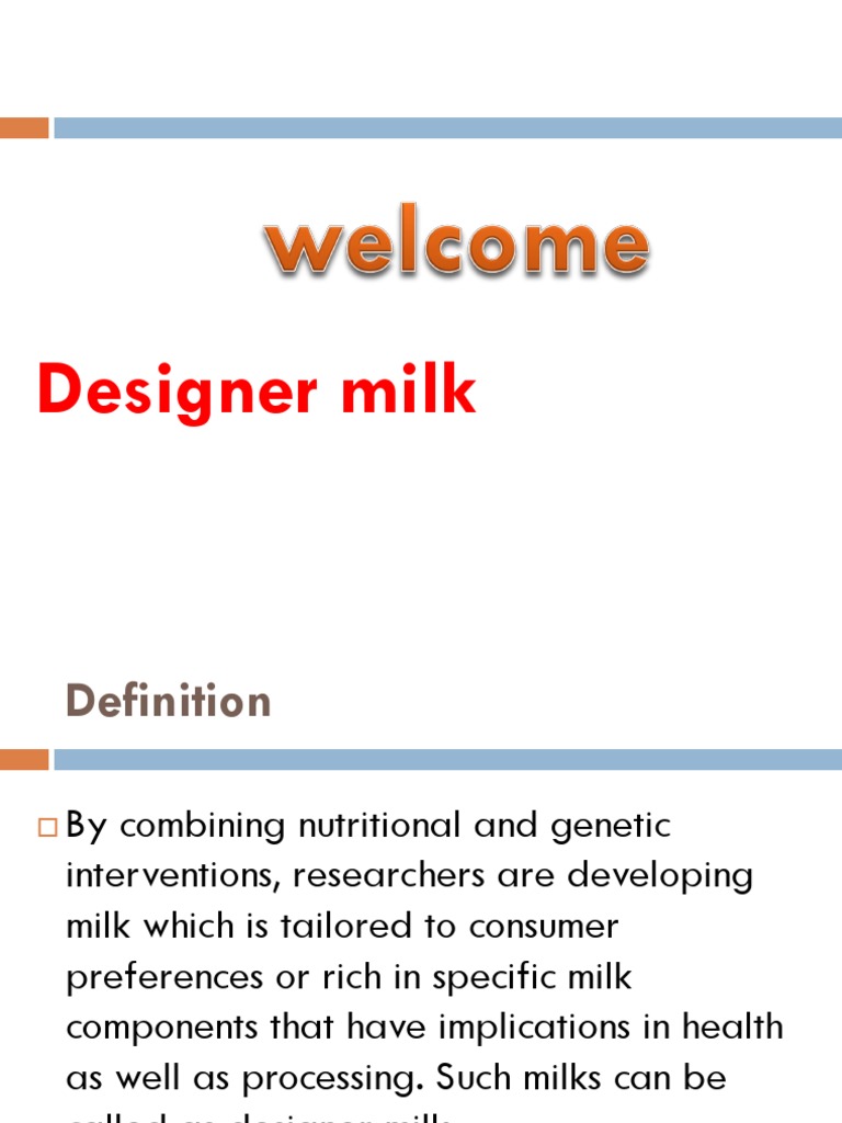 Designer Milk | PDF | Milk | Saturated Fat