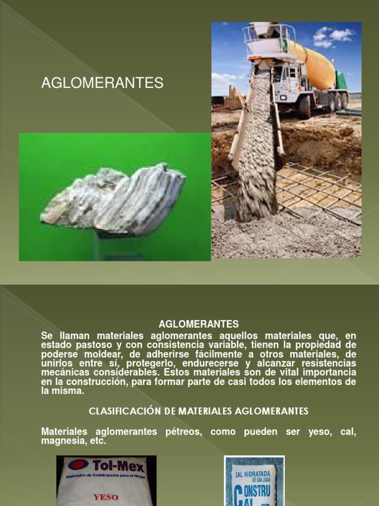 2 - Aglomerantes | PDF | Yeso | Sustancias químicas