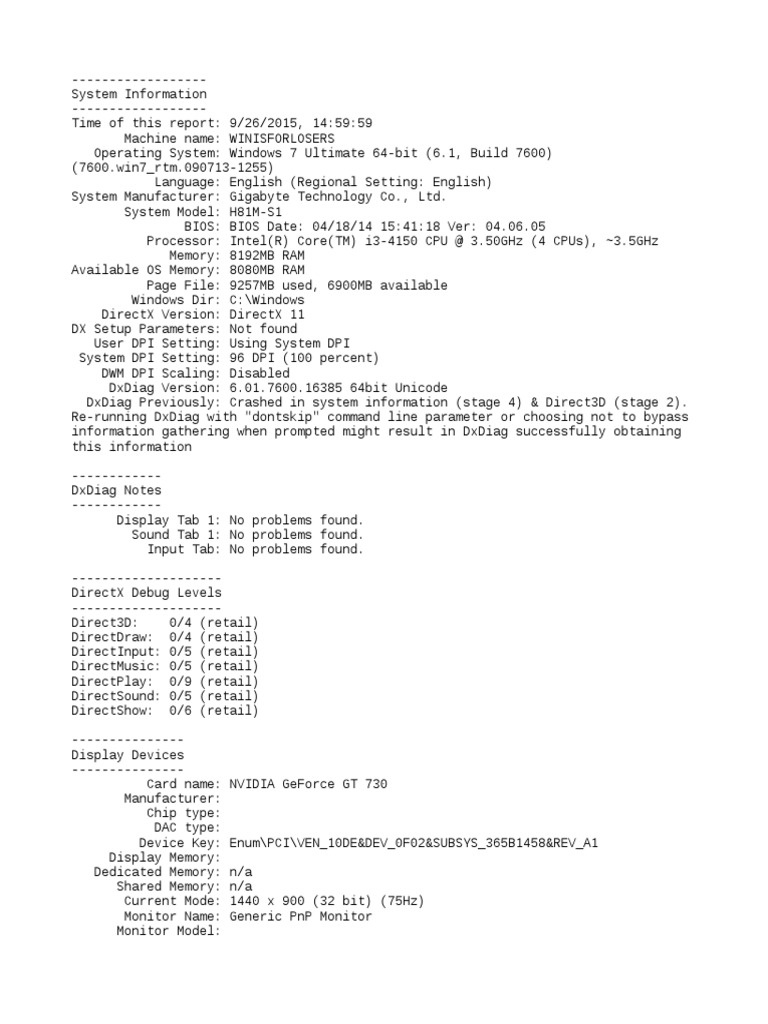 DX Diag | PDF | Device Driver | Codec