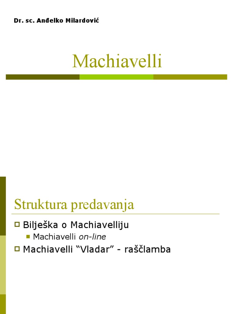 Machiavelli | PDF