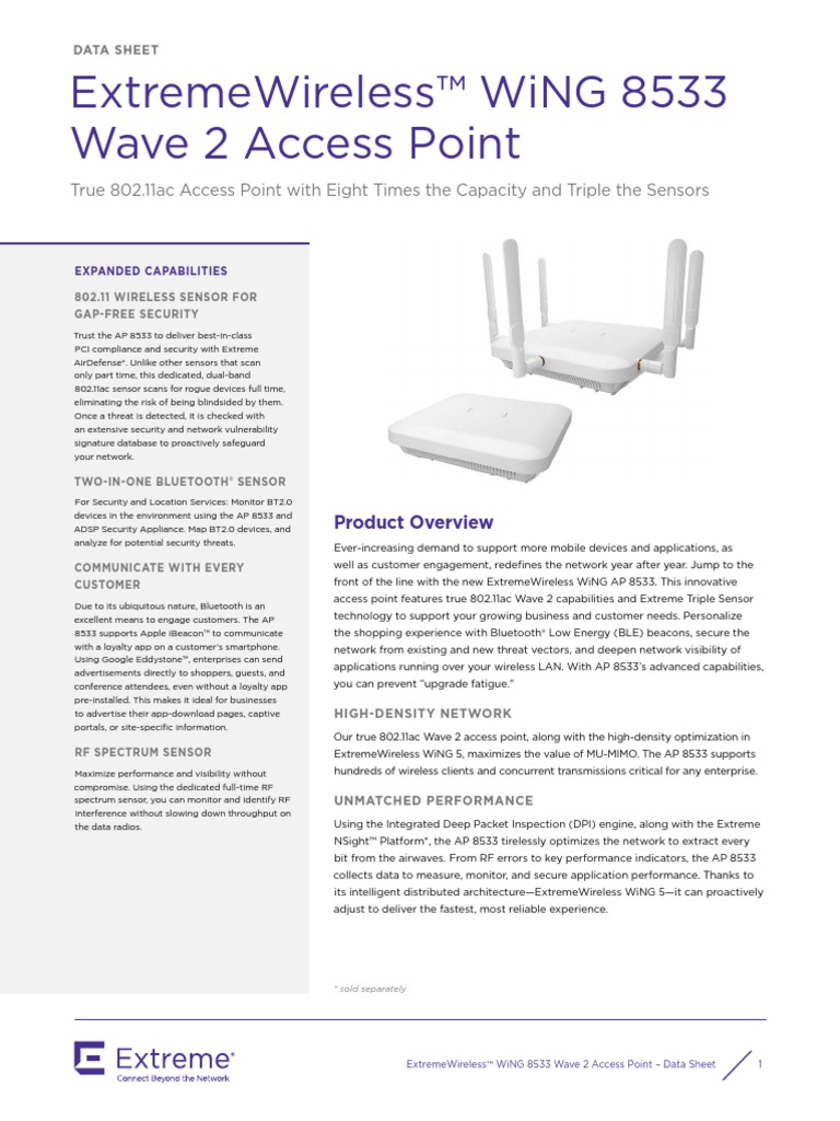 AP 8533 Data Sheet | PDF | Ieee 802.11 | Wireless Access Point