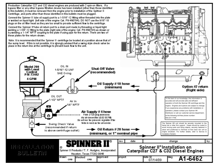 Motor (Cat C27-C32 Acert), Carter | PDF | Filtration | Valve