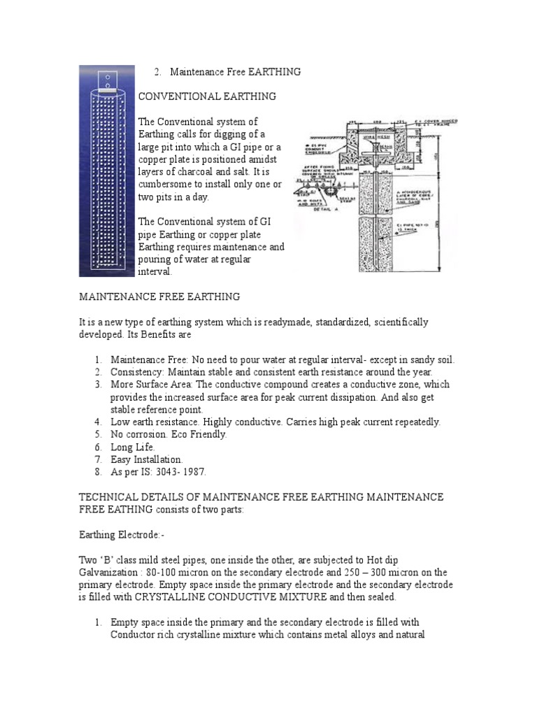 Maintenance-Free Earthing Systems Explained | PDF | Soil | Electrical ...