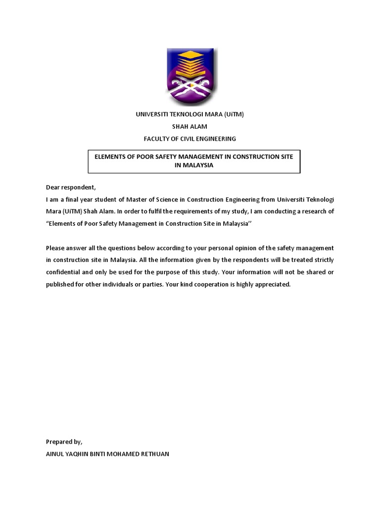 Questionnaire Survey - Format | PDF | Questionnaire | Survey Methodology