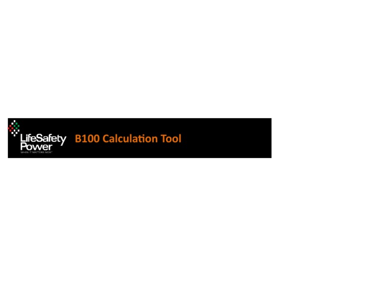 B100 Power Calculator | PDF