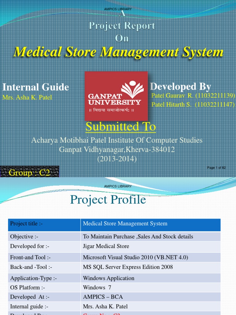 Medical Store Management System Overview | PDF | Library (Computing ...