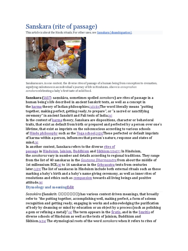 Hindu Rites of Passage | PDF | Indian Religions | Hindu Philosophy