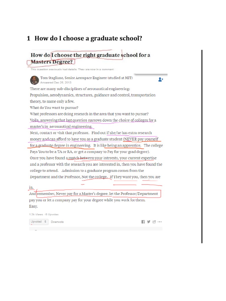 How Do I Choose A Graduate School Pdf