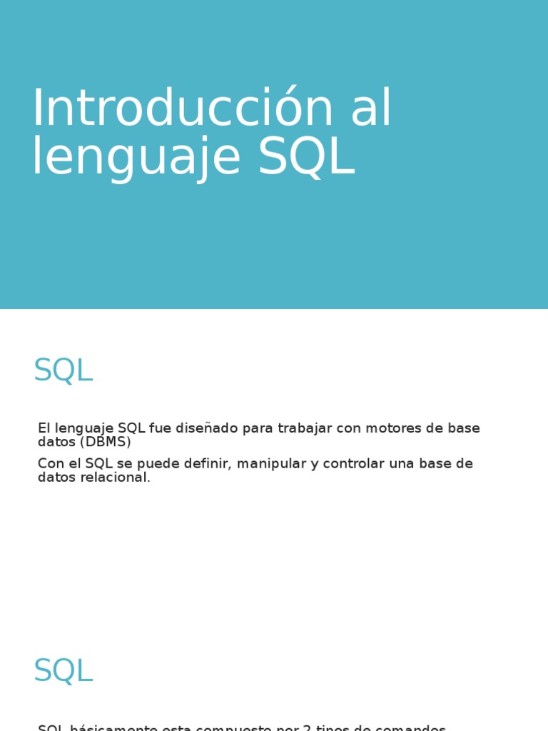 Introducción Al Lenguaje SQL (DML) | PDF | SQL | Tabla (base de datos)
