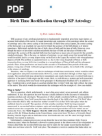 Rectification of Birth - Time | PDF