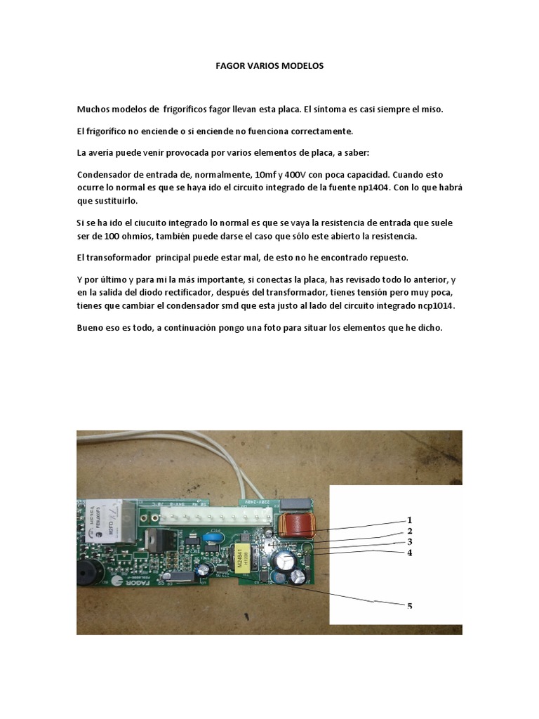 Fagor Varios Modelos | PDF