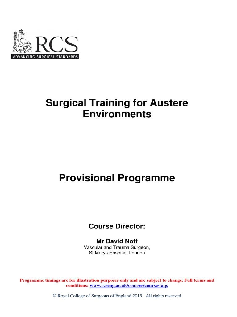 Surgical Training For Austere Environments: Course Director | PDF ...