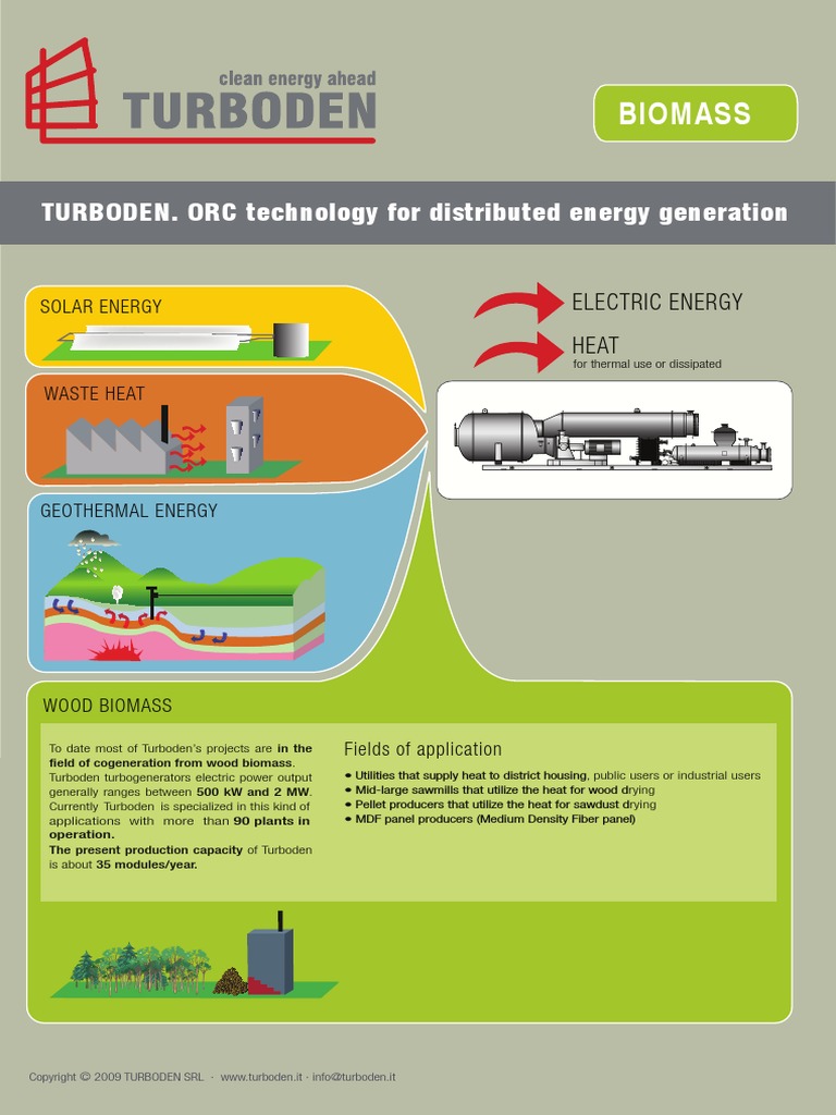 TURBODEN. ORC Technology For Distributed Energy Generation | PDF | Cogeneration | Physical ...
