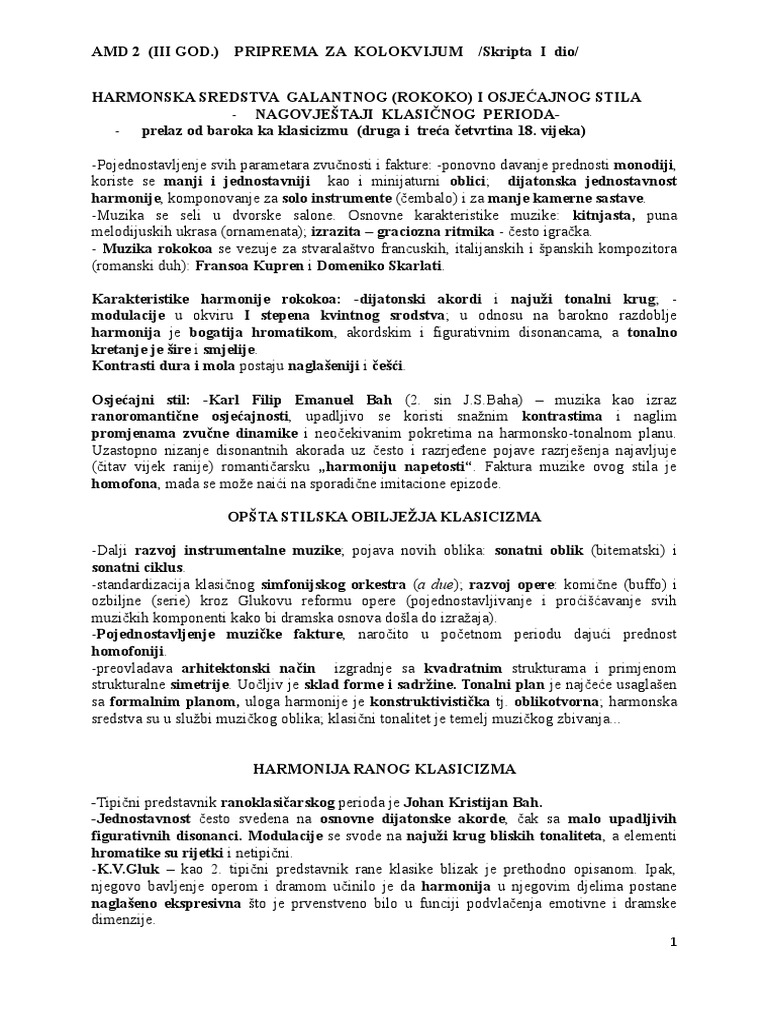 AMD 2 Skripta I Dio | PDF