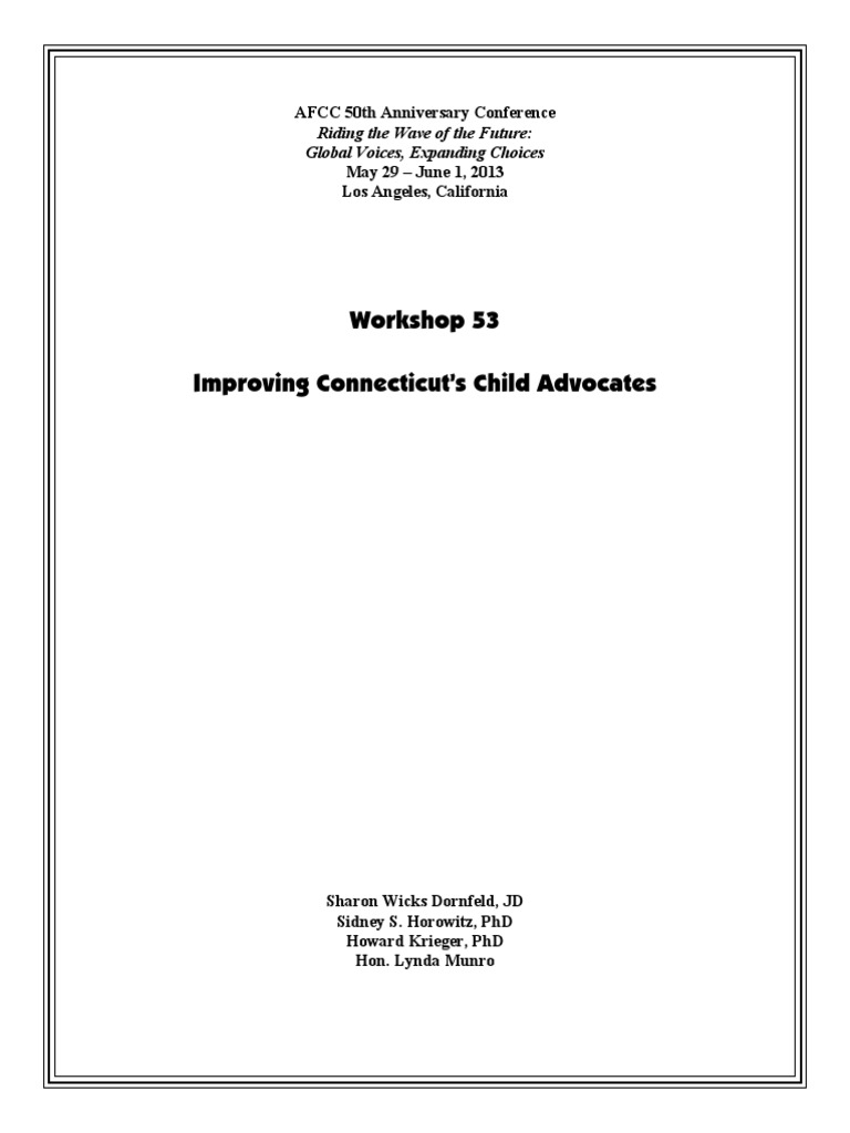 CT Judge Munro Horowitz Krieger Marilou Giovannucci's Presentations at ...