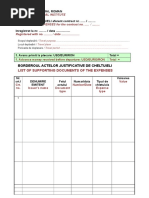 Decont de Cheltuieli Nr. /: Cui: J Adresa | PDF