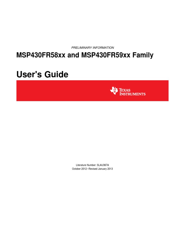 MSP430 FR49 XX Family | PDF | Input/Output | Computer Architecture