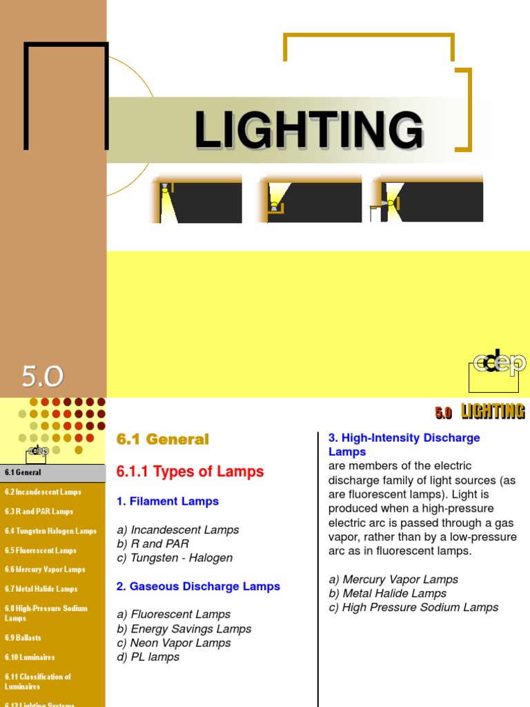 6 Lighting | PDF | Lighting | Fluorescent Lamp