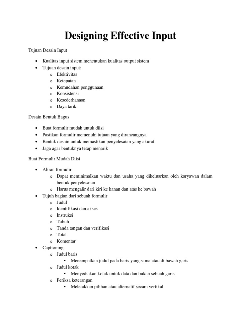 Designing Effective Input | PDF