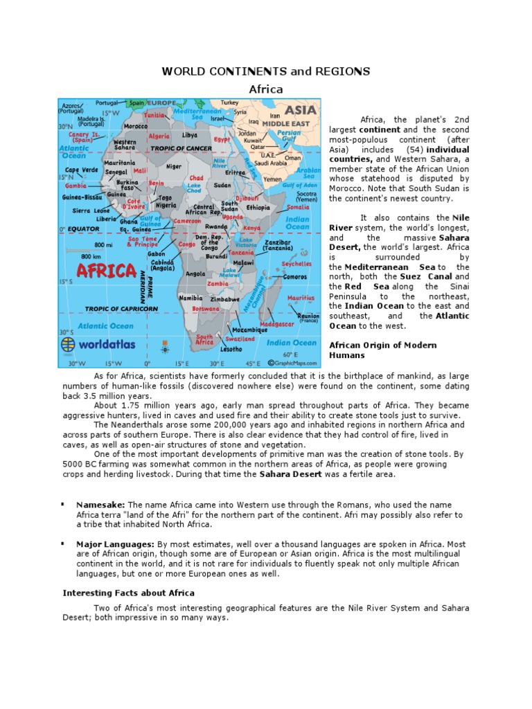 World Continents and Regions | PDF | Central America | Middle East