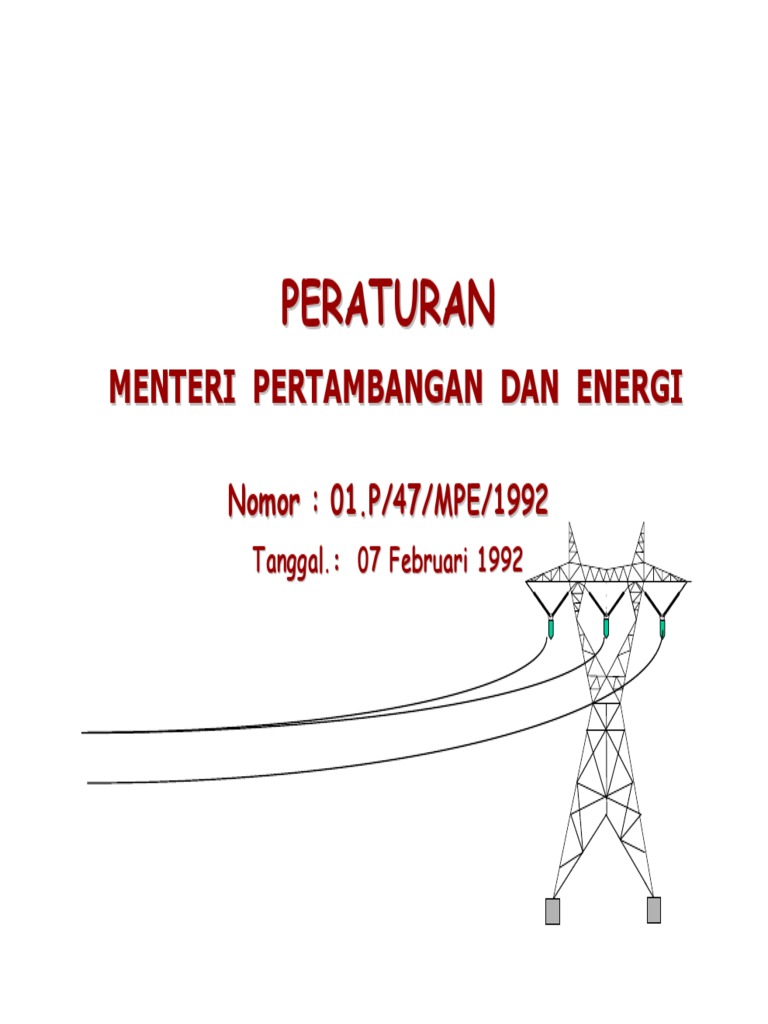 Peraturan SUTT dan SUTET PLN 1992 | PDF