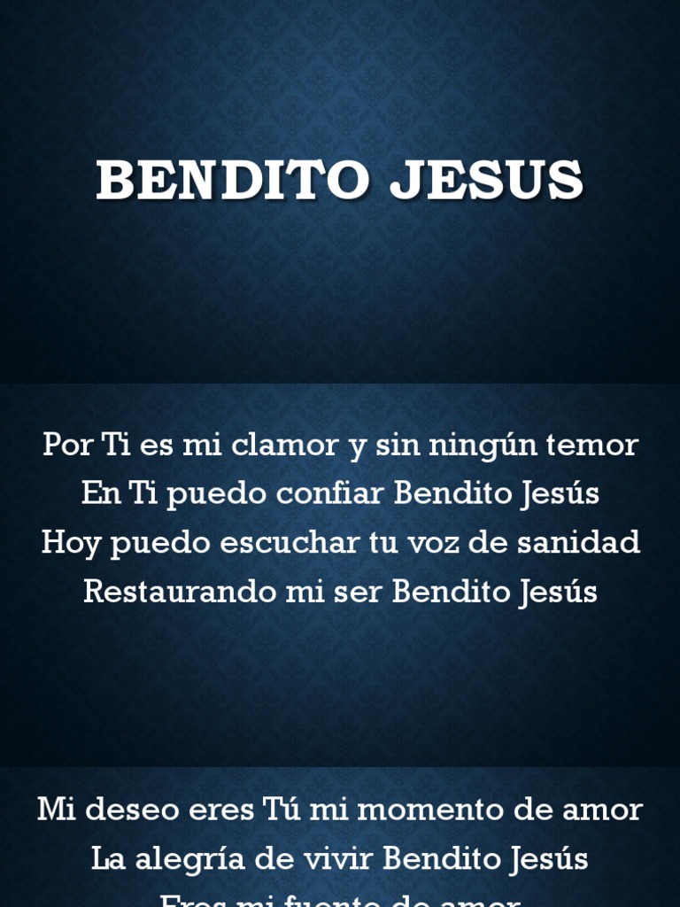 Bendito Jesus | Descargar gratis PDF | Amor | Jesús