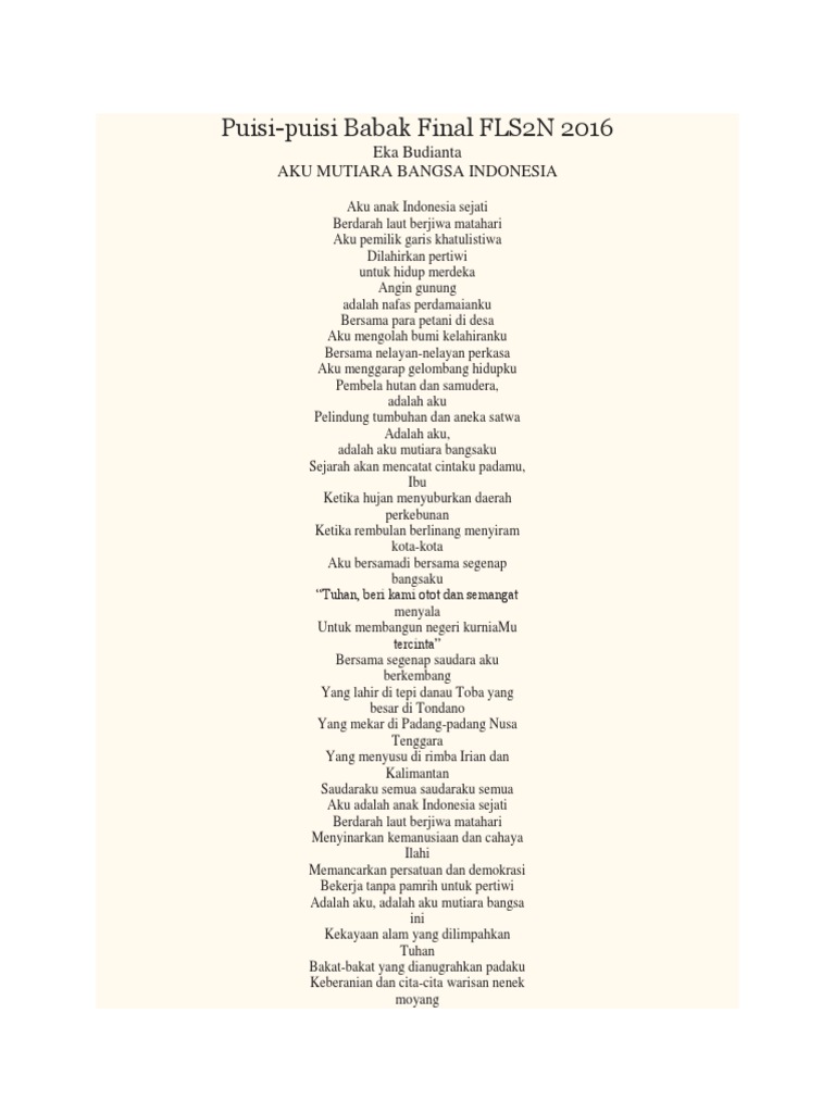 Puisi Syukur Atas Anugerah Bumi | PDF