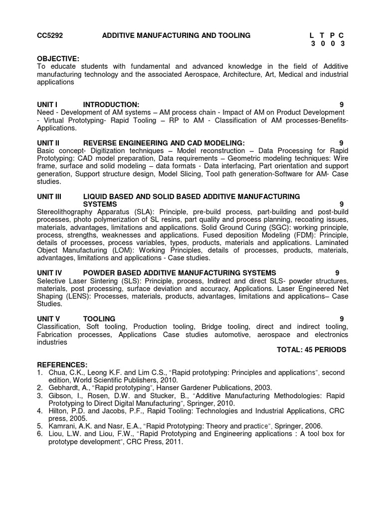 Additive Manufacturing Techniques | PDF | 3 D Printing | Industries