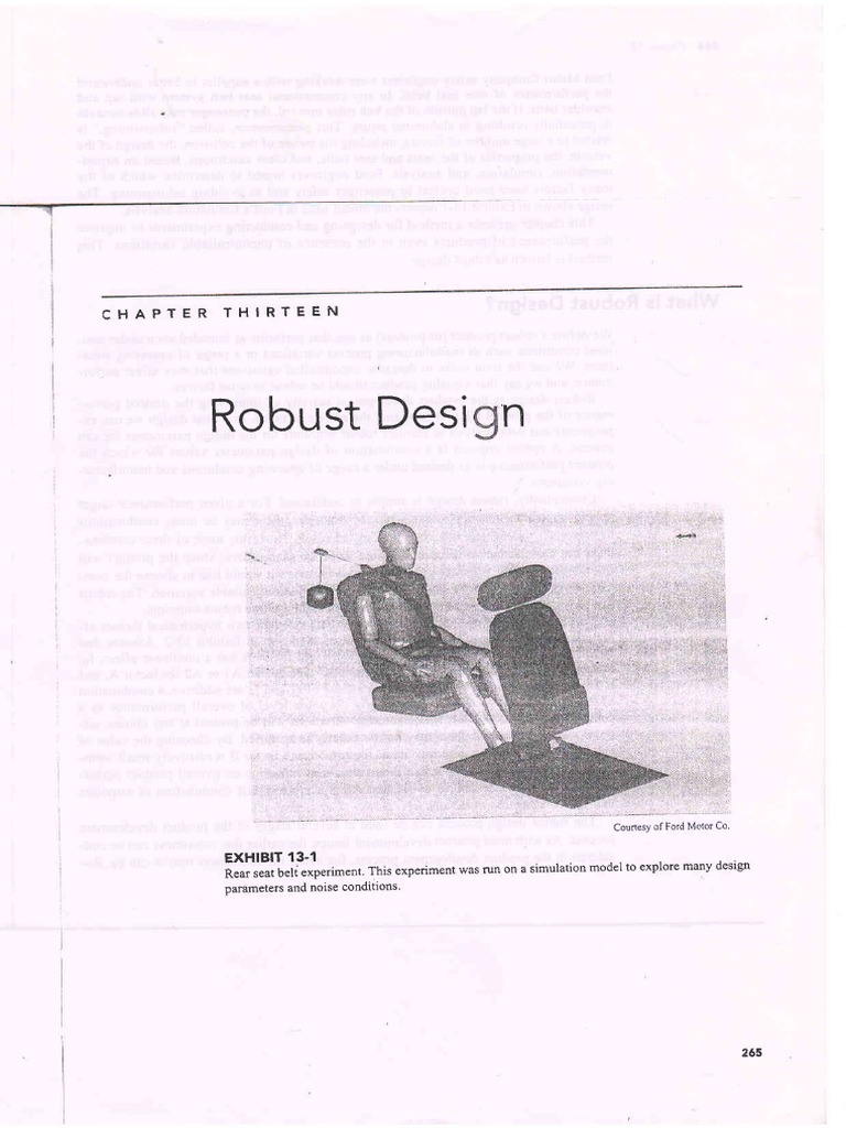 Robust Design | PDF | Seat Belt | Scientific Method