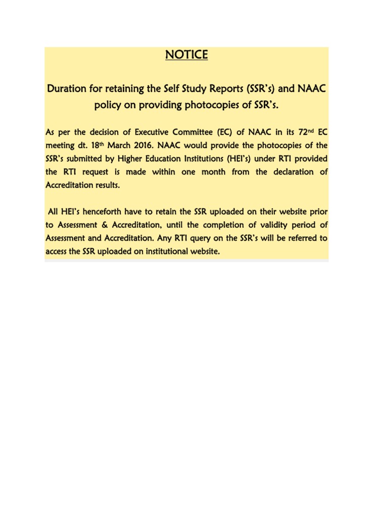 NOTICE SSR Photo | PDF | Higher Education