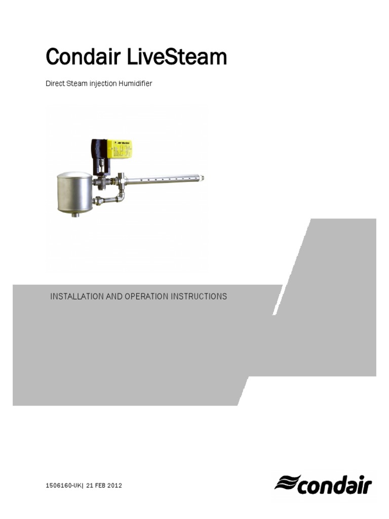 Direct Steam Injection Humidifier | PDF | Duct (Flow) | Valve