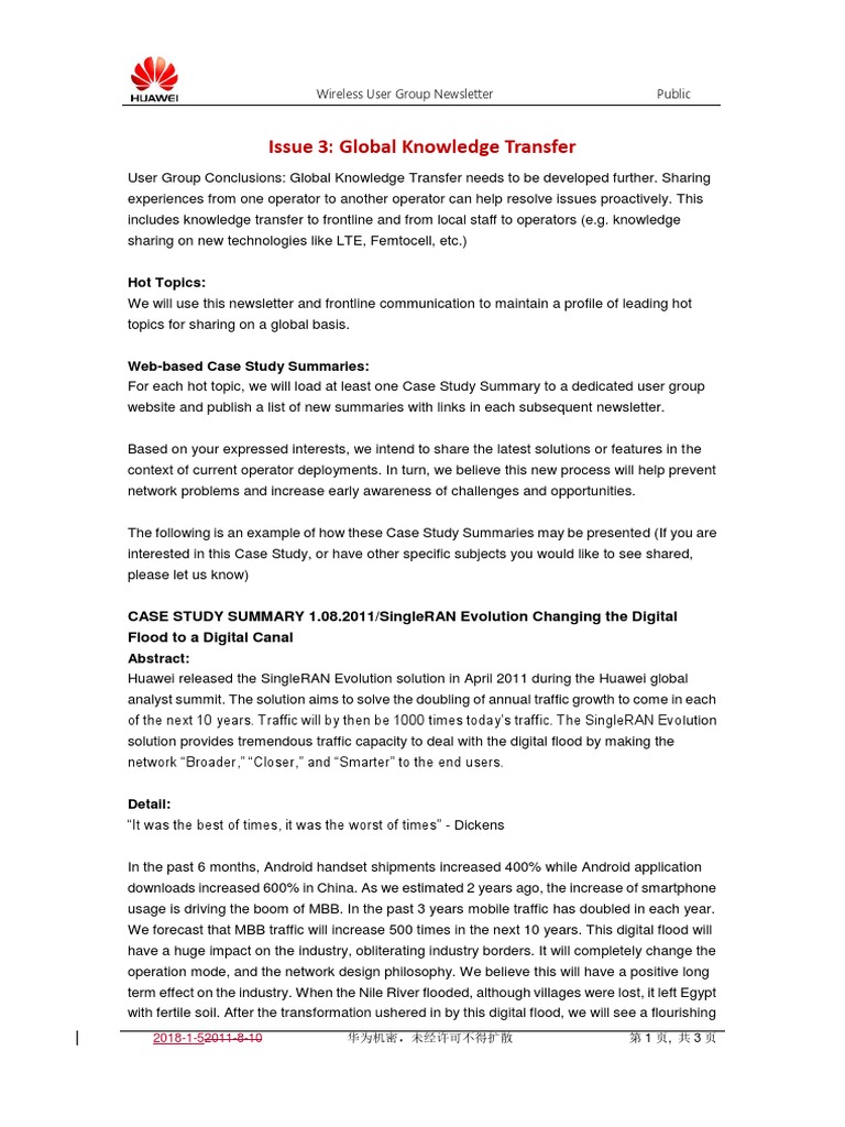 Issue 3: Global Knowledge Transfer: Hot Topics | PDF | Mimo | Computer Networking