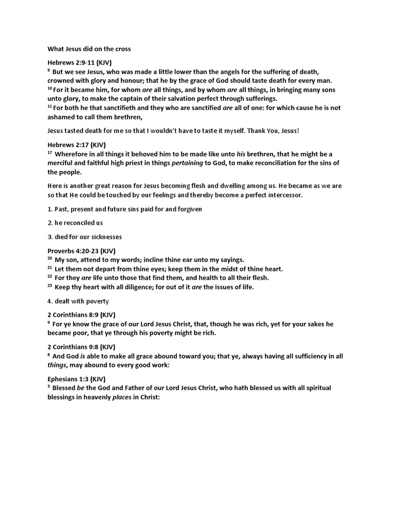 What Jesus Did On The Cross | PDF