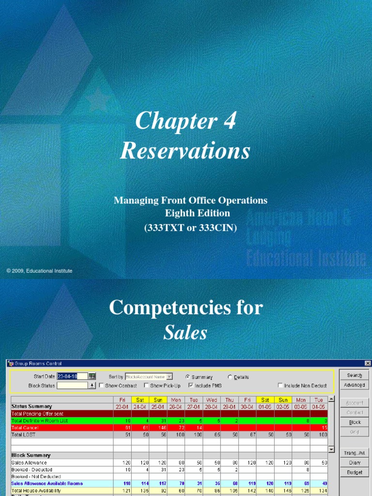 Chapter 4 - Reservation | PDF | Service Industries | Banking