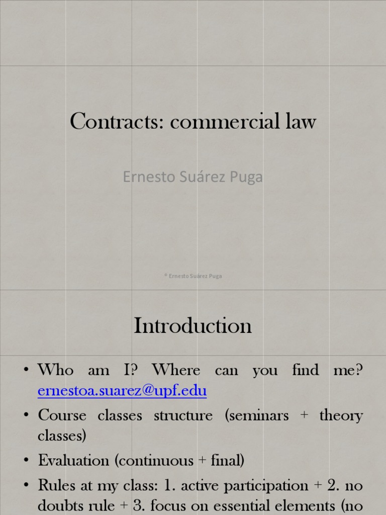Contracts Commercial Law | PDF | Law Of Agency | Guarantee