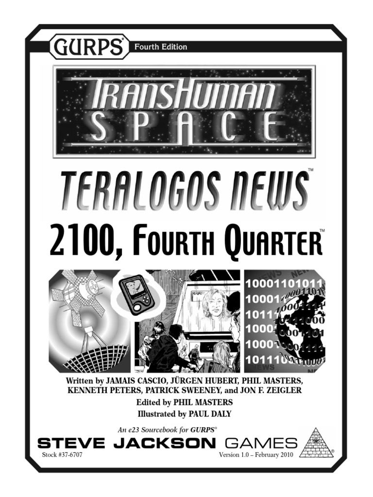 Transhuman Space Teralogos News - 2100, Fourth Quarter | PDF | Nasa ...