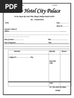Hotel Bill | PDF