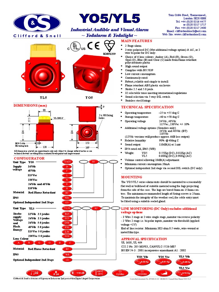 YO5-YL5_UL | Voltage | Equipment