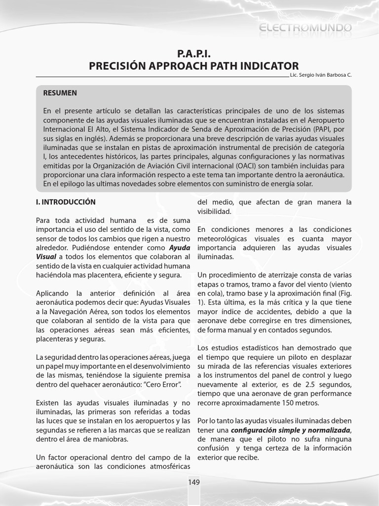 Sistema PAPI PDF | PDF | Pista | Aeropuerto