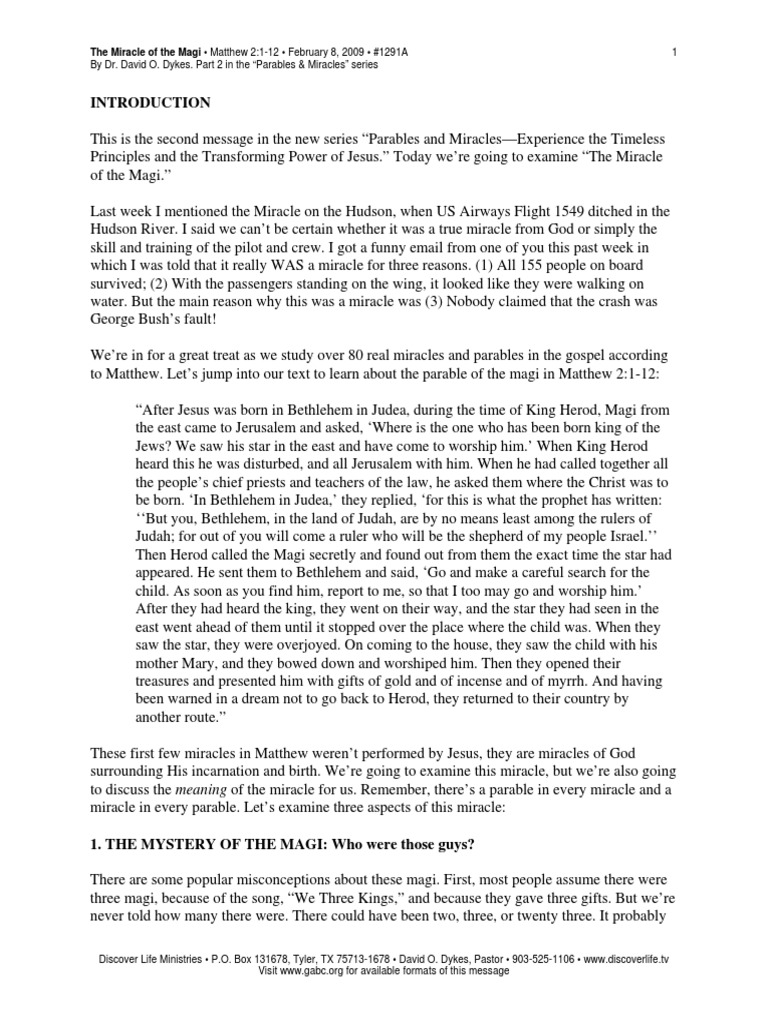 The Mystery of The Magi | PDF | Biblical Magi | Magi