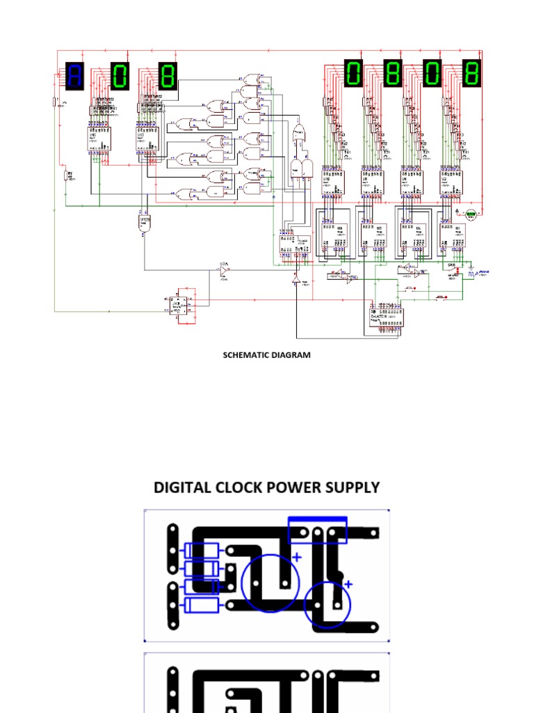 Digital Clock Circuit Guide | PDF | Electric Power | Electrical Engineering