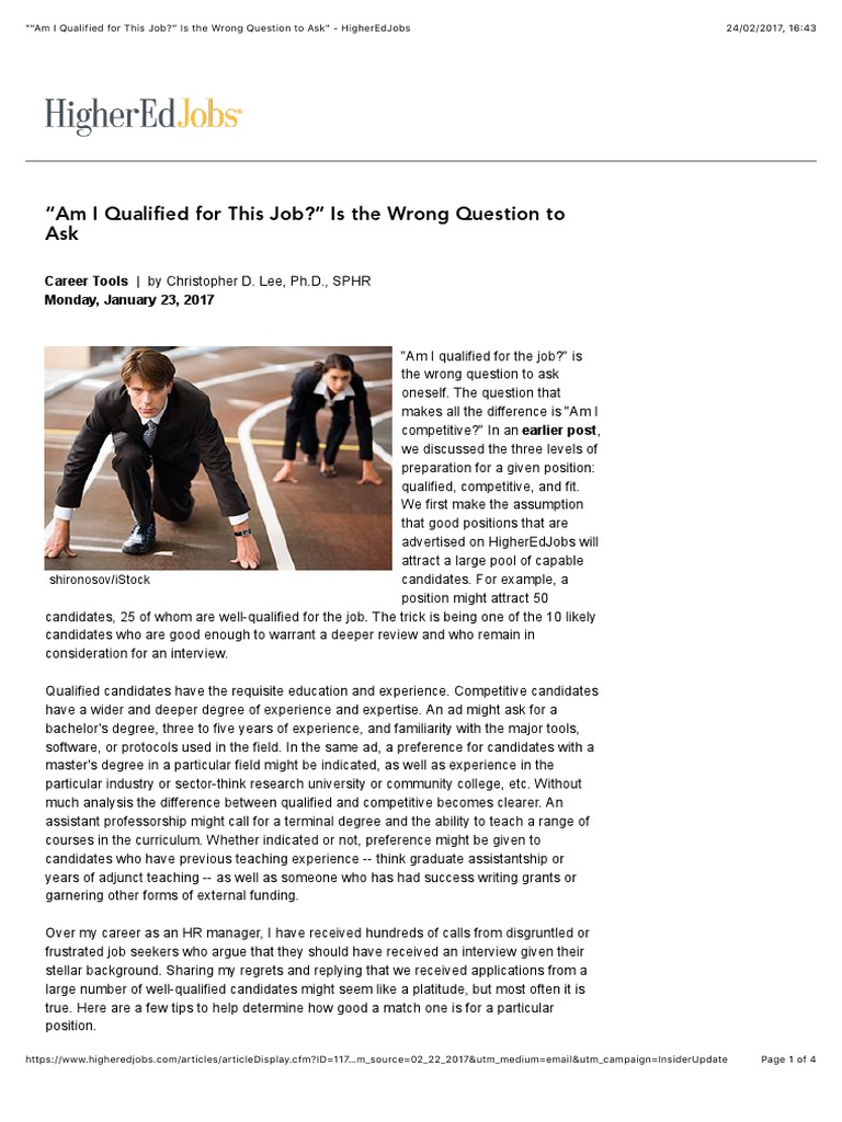 ""Am I Qualified For This Job?" Is The Wrong Question To Ask ...