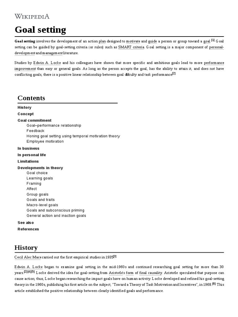 Goal Setting | PDF | Goal Setting | Goal
